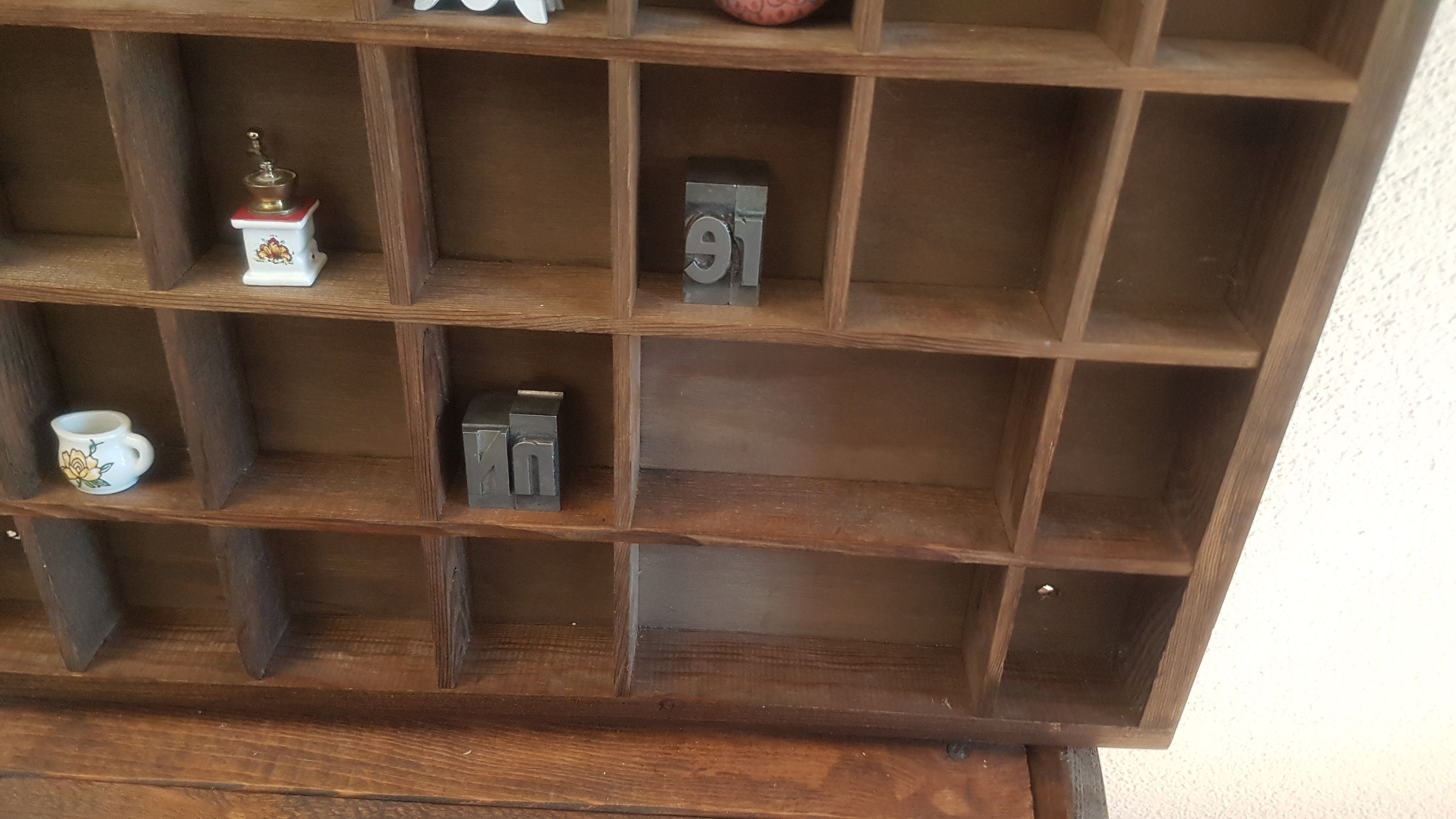 Swiss Made Wooden Typecase Shadow Box Show Case Cabinet Home Decor, C ...