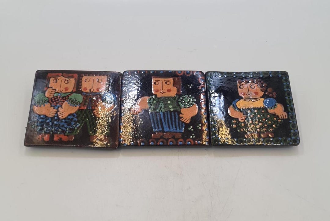 Swiss Studio Pottery Wall Plates, Folk Art Decor, Stähli Steffisburg ...