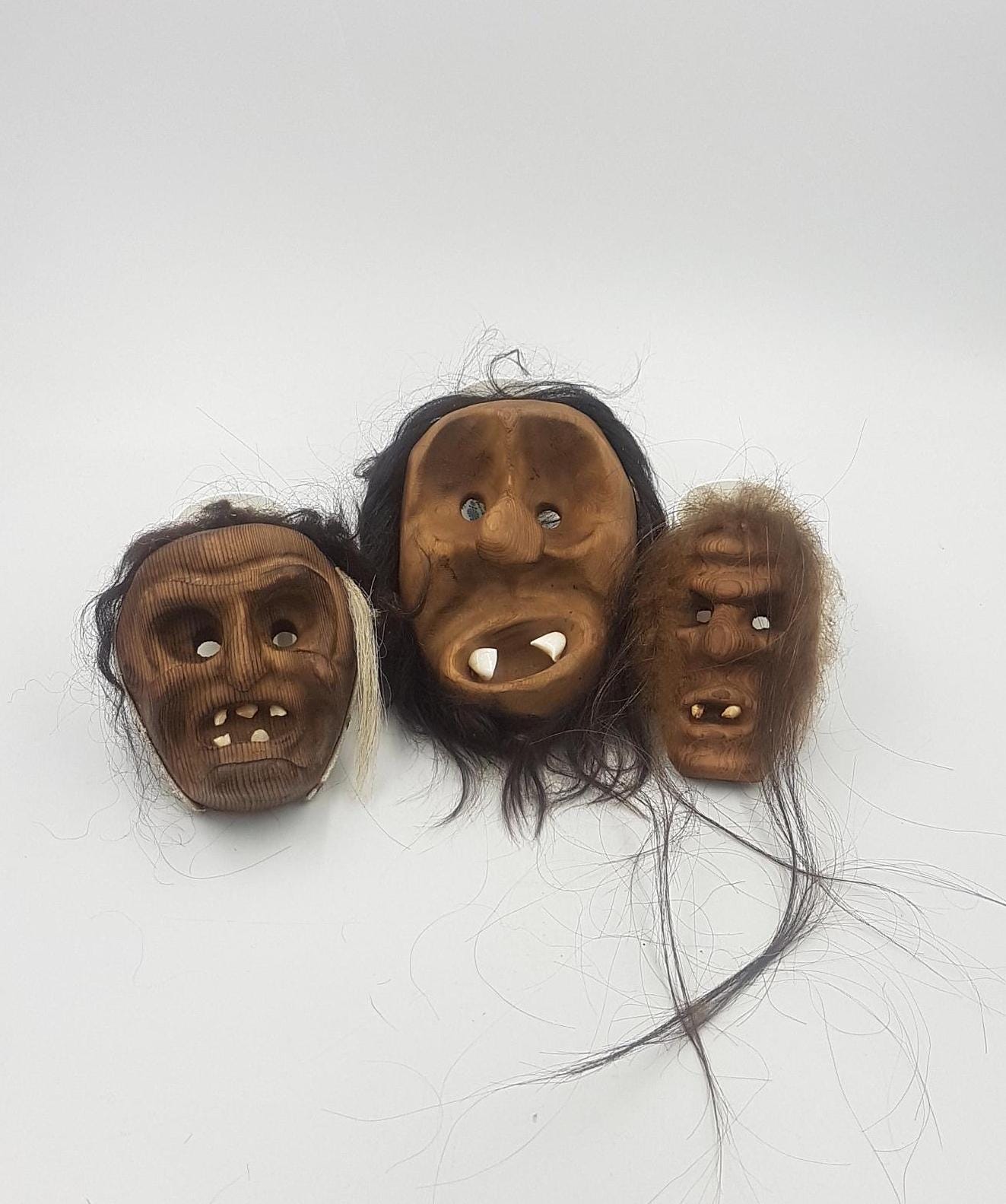 Swiss Made Small Tschäggättä Hand Carved Wooden Mask Wall Decoration ...
