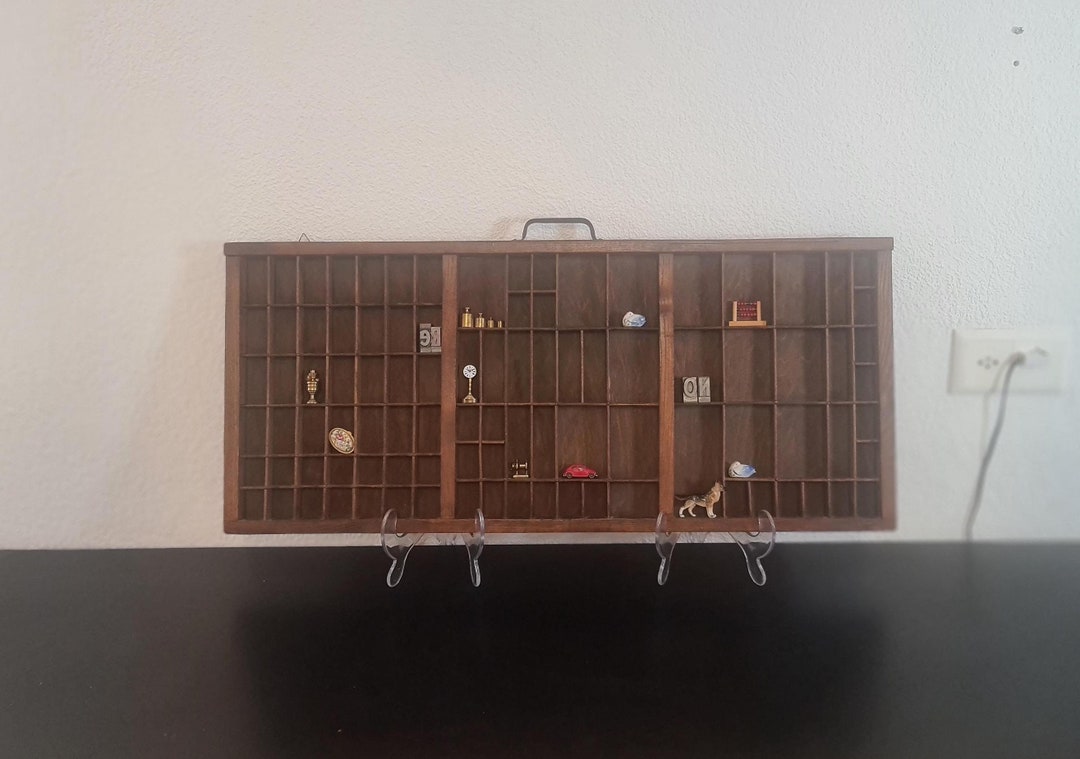 Original Vintage Wooden Typecase Letter Case Drawer Display Shelf ...