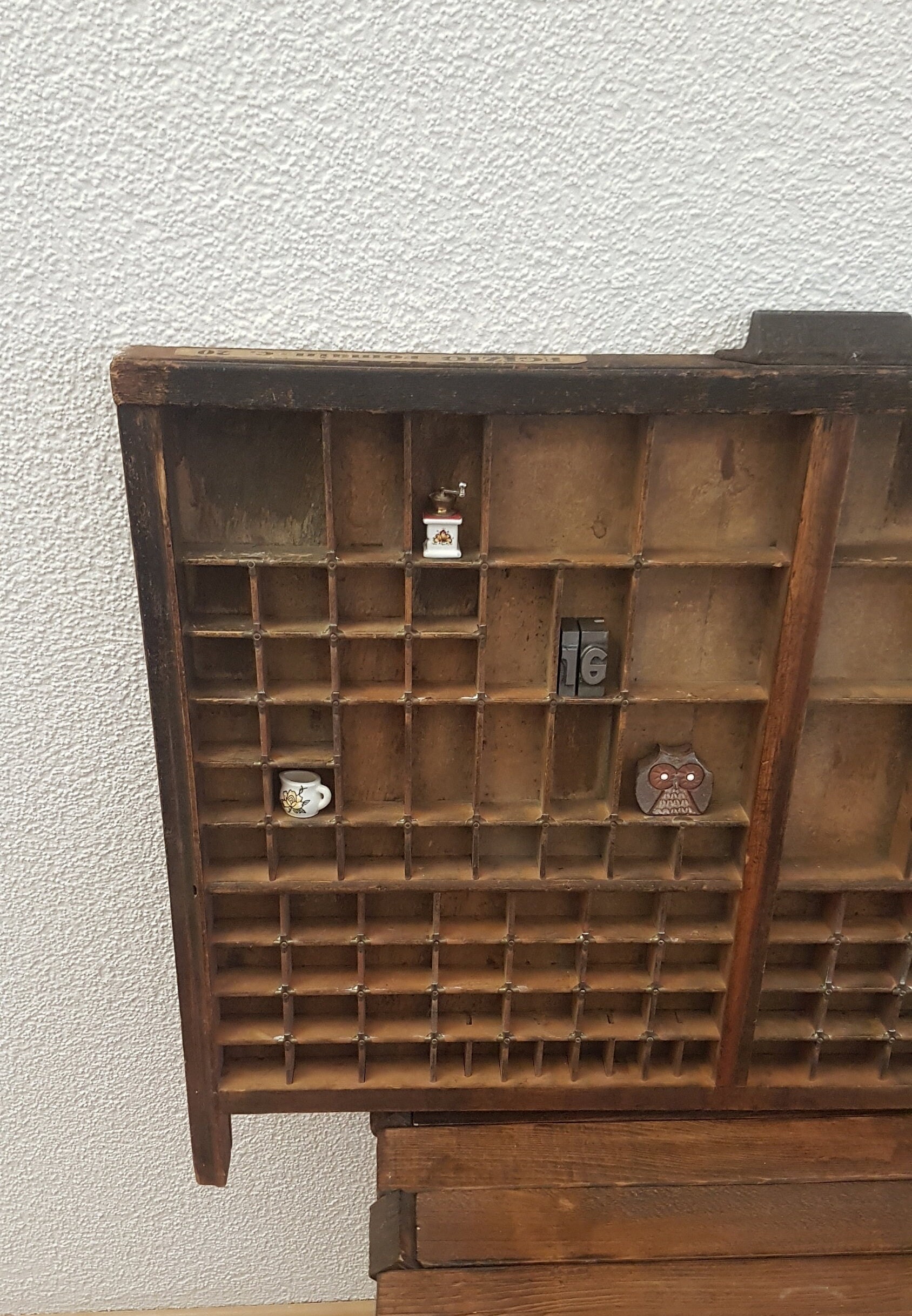 Hamilton Wooden Typecase Letter Case Drawer Display Shelf Shadow Box, C ...