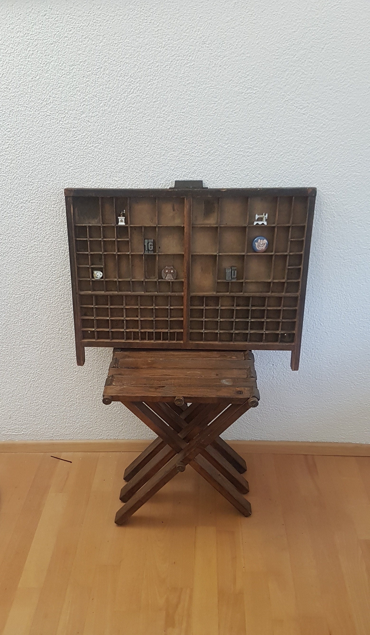 Hamilton Wooden Typecase Letter Case Drawer Display Shelf Shadow Box, C ...