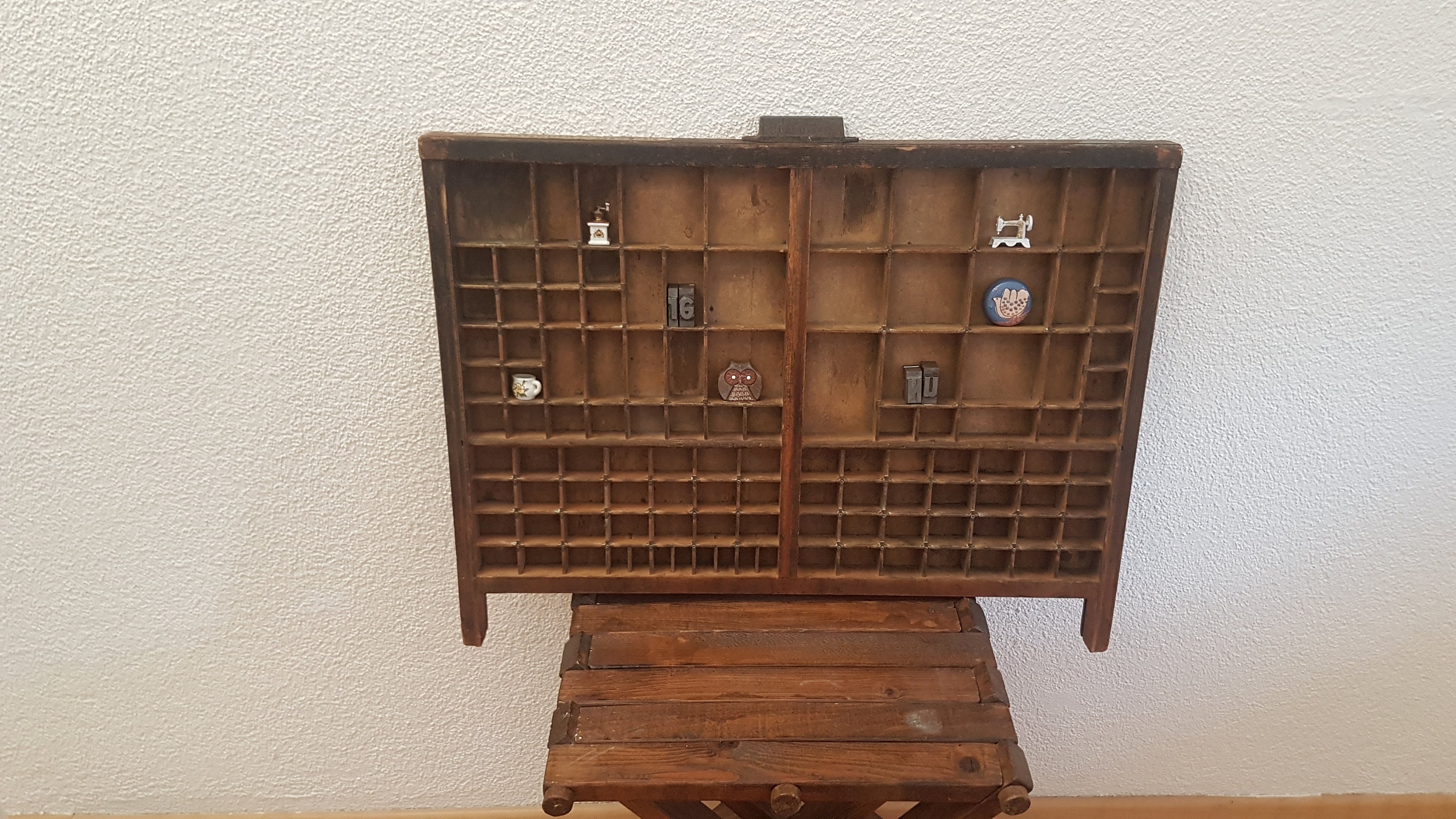 Hamilton Wooden Typecase Letter Case Drawer Display Shelf Shadow Box, C ...