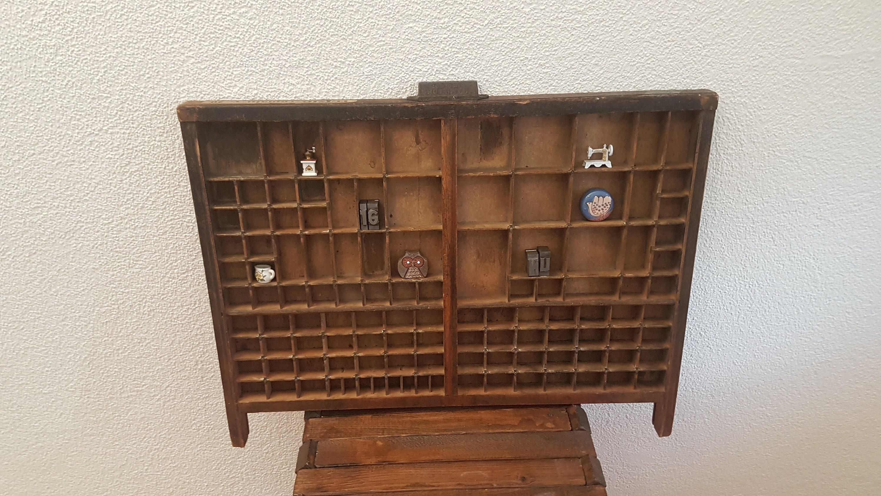 Hamilton Wooden Typecase Letter Case Drawer Display Shelf Shadow Box, C ...