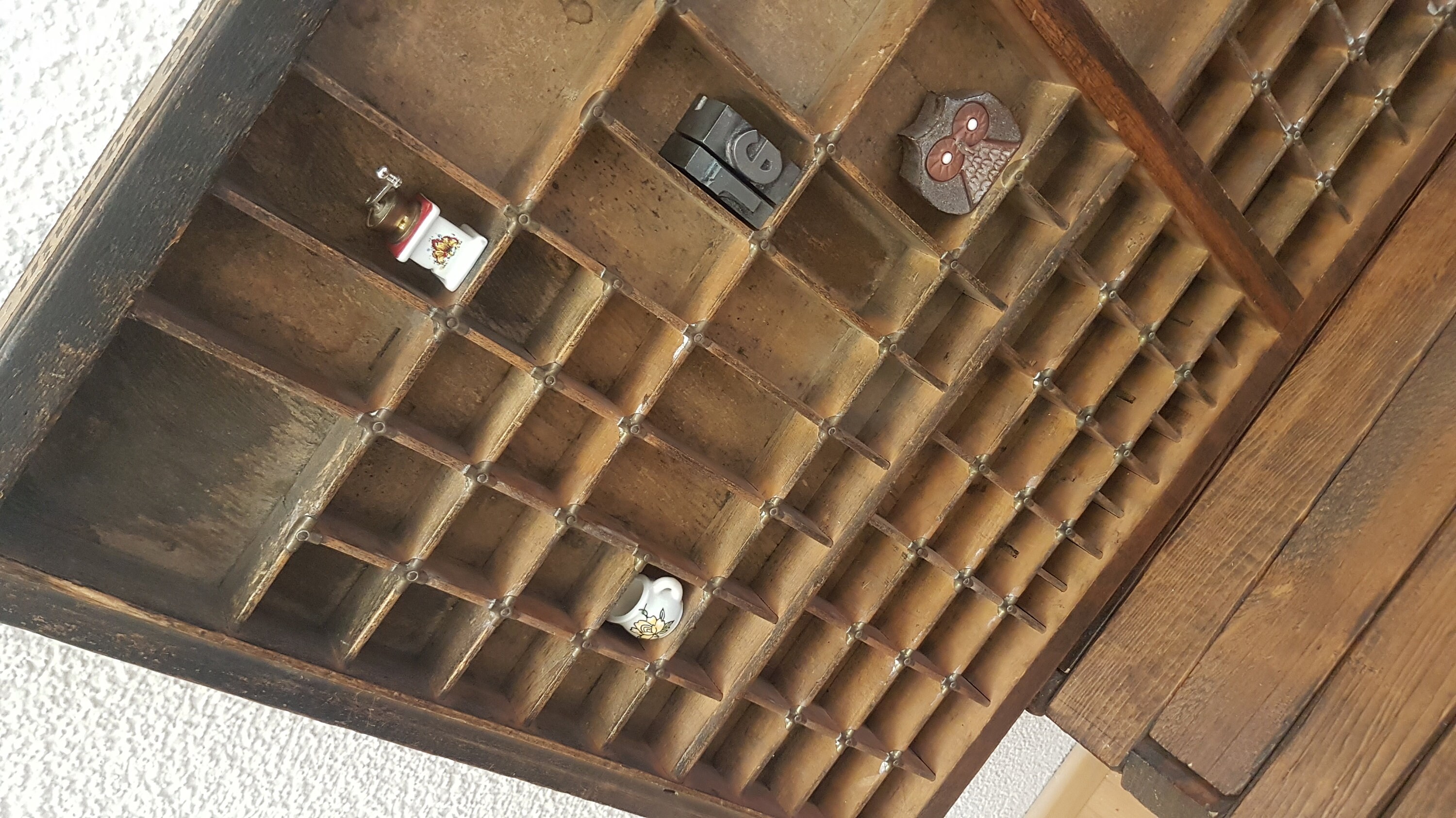 Hamilton Wooden Typecase Letter Case Drawer Display Shelf Shadow Box, C ...