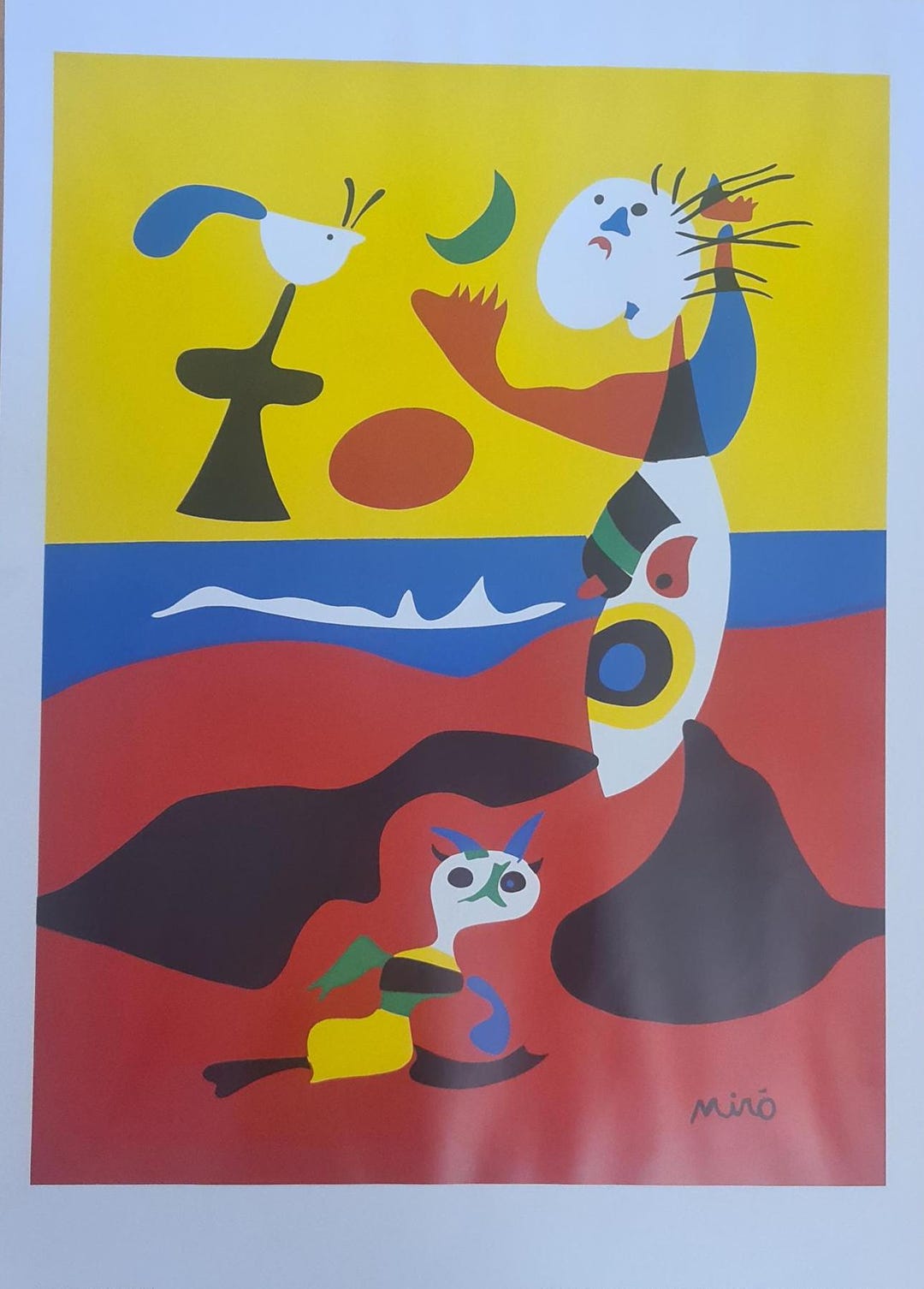 Vintage Miro Evening Vertical Print Unframed 50cmx70cm, Numbered, 1980s ...