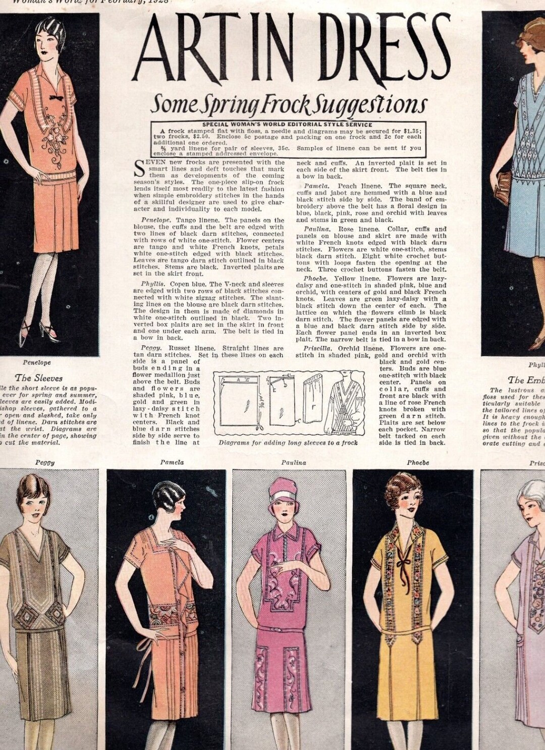 1928 Woman's World Magazine Art in Dress Ideas Kirk's Soap Ad Fashion ...