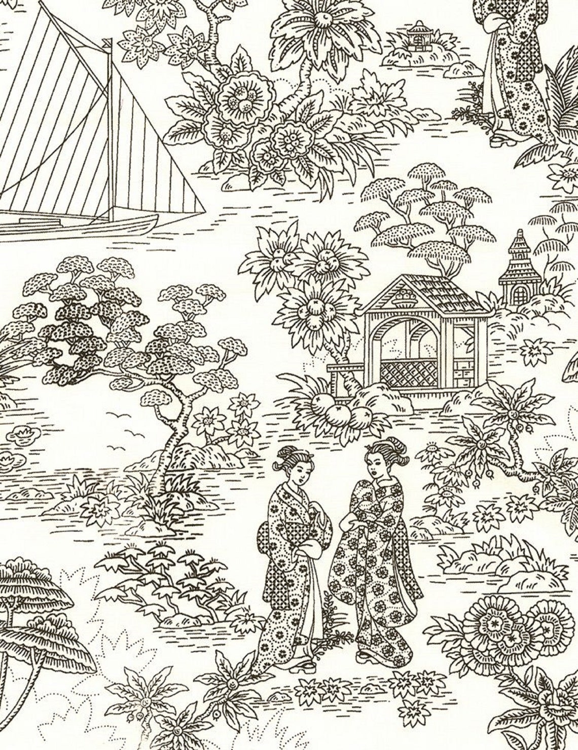 Zen Oasis by Chong-a Hwang for Timeless Treasures C4534 One Yard ...