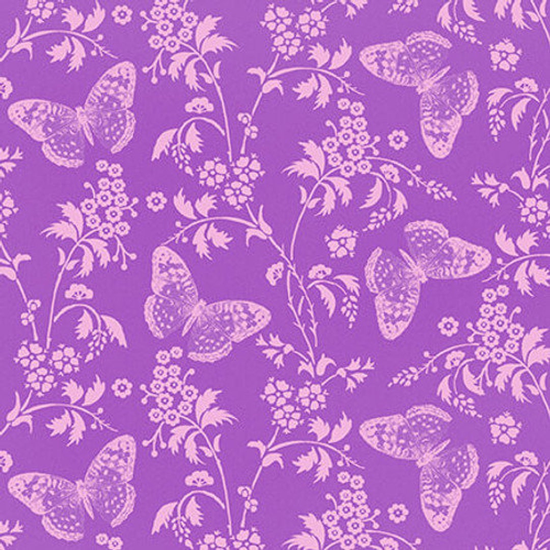 Victoria Tonal Butterfly by Blank Quilting 2433-25 Violet Sold by the 1 ...