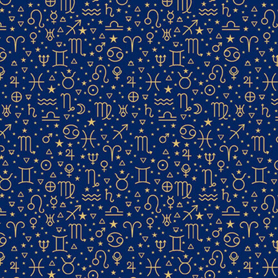 Signs From Above Allover Symbols by Henry Glass 9597M-77 Navy Sold by ...