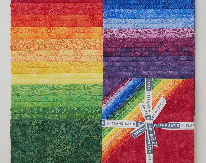 Rainbow Batiks Layer Cake by Island Batiks LC7021 42 10" Squares - Etsy