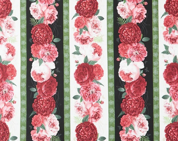 Daydream Garden Border Stripe by Tim Gaffey for Wilmington Prints 50011 ...