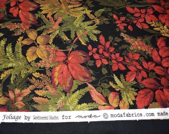 Foliage by Sentimental Studios for Moda Fabrics 32850-11 Black Sold by ...