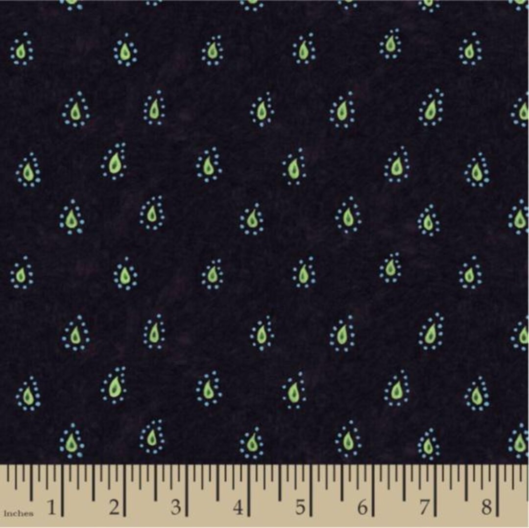 Calico Rain Drop by Springs Creative 2035-0492 Dk. Purple Sold by the 1 ...