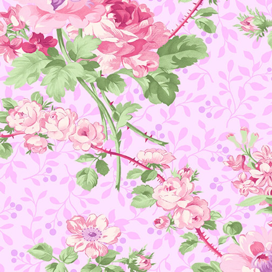 Rose Whispers by Eleanor Burns for Benartex Fabrics 10363P-20 Rose ...