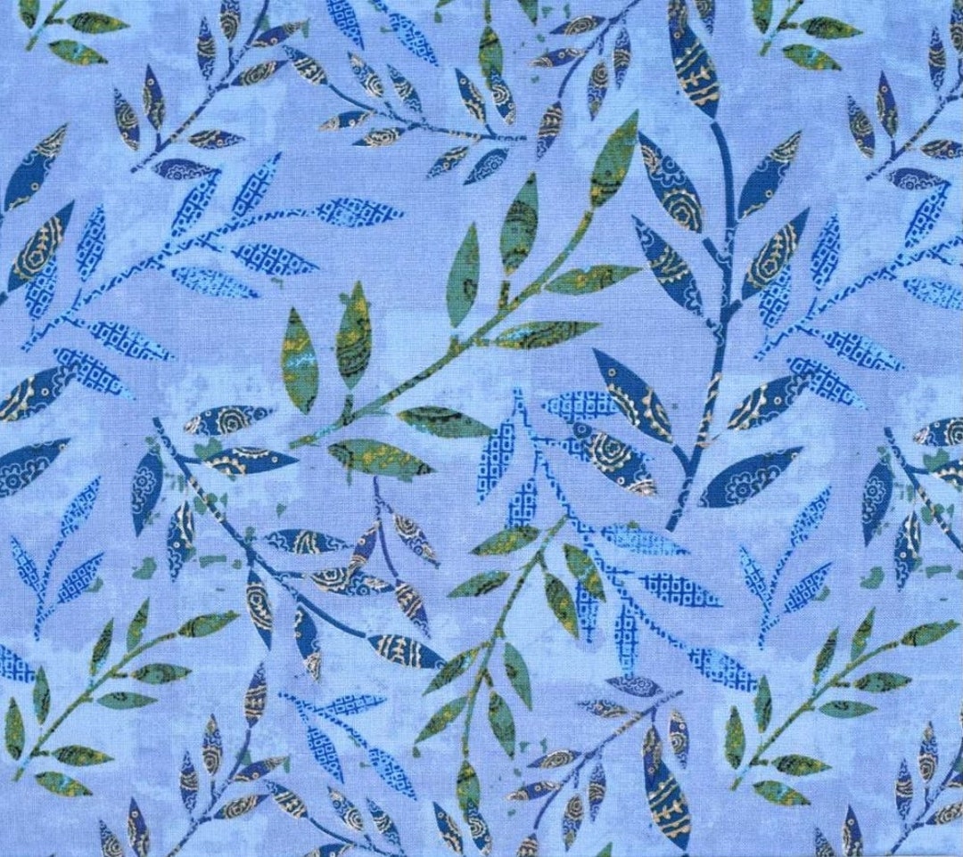 Las Flores by Nancy Rink for Marcus Fabrics 150982-0150 Blue Sold by ...
