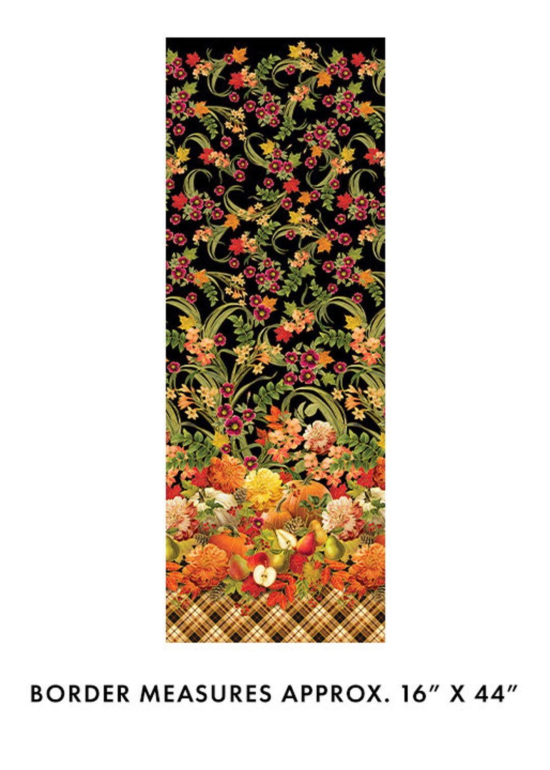 Harvest Festival Panel by Greta Lynn for Benartex 14042M-99 Field Multi ...