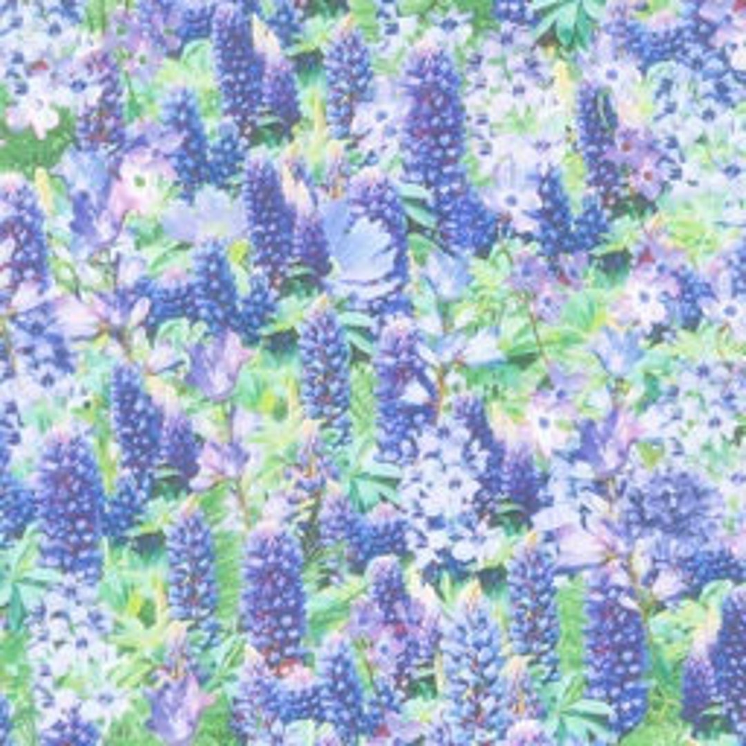 Wildflower Floral Field by Timeless Treasures Cd2434-purple Sold by the ...