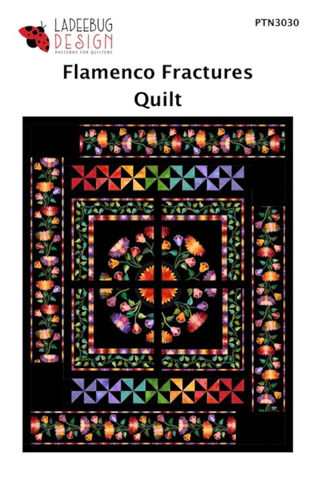 Flamenco Fractures Quilt Pattern by Ladeebug Design 66"x82" - Etsy