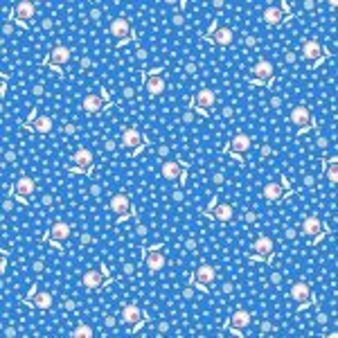 Adeline Flowers by Kathy Hall for Andover 8976-blue Sold by the 1/2 Yd ...