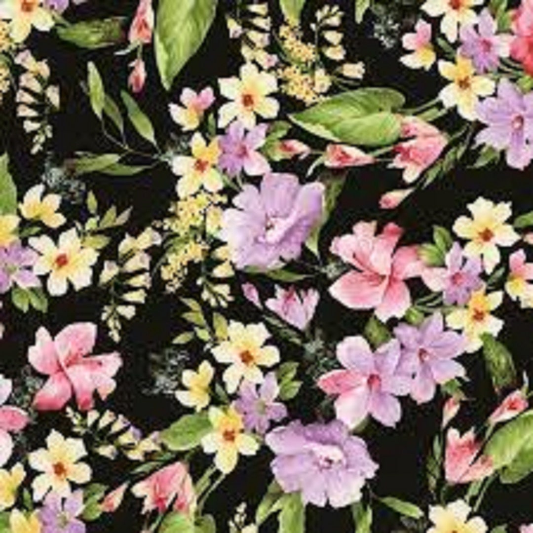 Isabelle All Over Flowers by Chong-a Hwang for Timeless Treasures C6478 ...