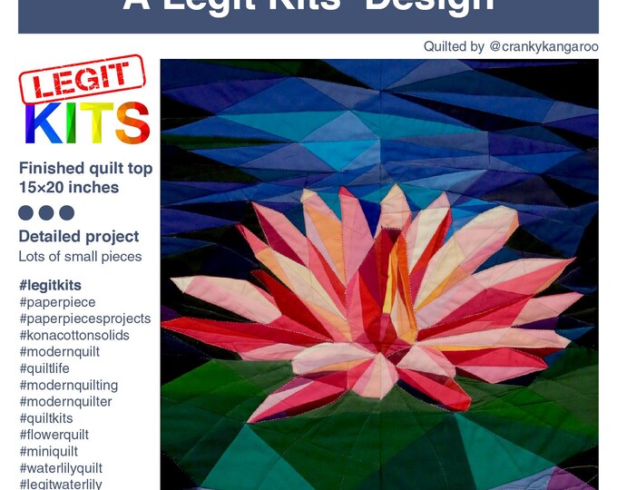 Water Lily Mini Legit Quilt Kit #7 15"x20" - Etsy