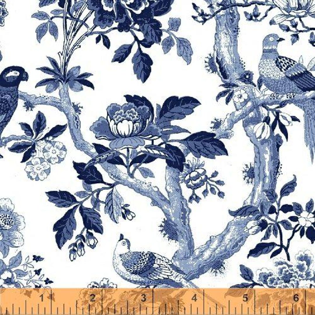 Blue Byrd 108" Wide by Colonial Williamsburg for Windham Fabrics 54286W ...