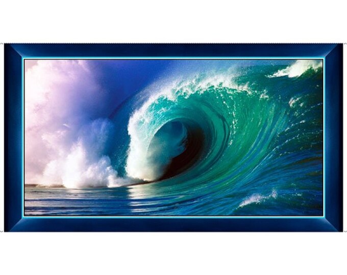 Blue Wave Panel by Pugay and Delimont for Q.T. Fabrics 26751-B 24x44 - Etsy