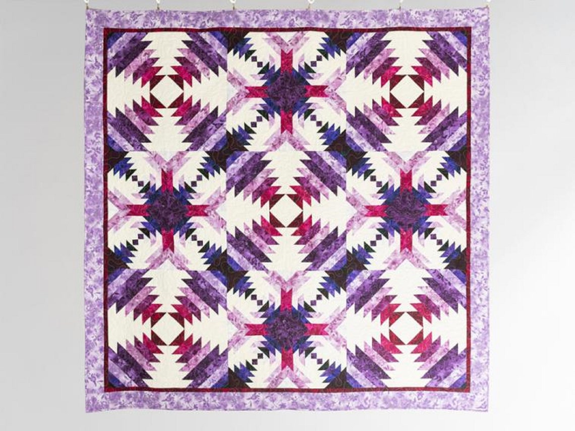 Punch Bowl Botanical Plum Quilt Kit by Christine Stainbrook - Etsy