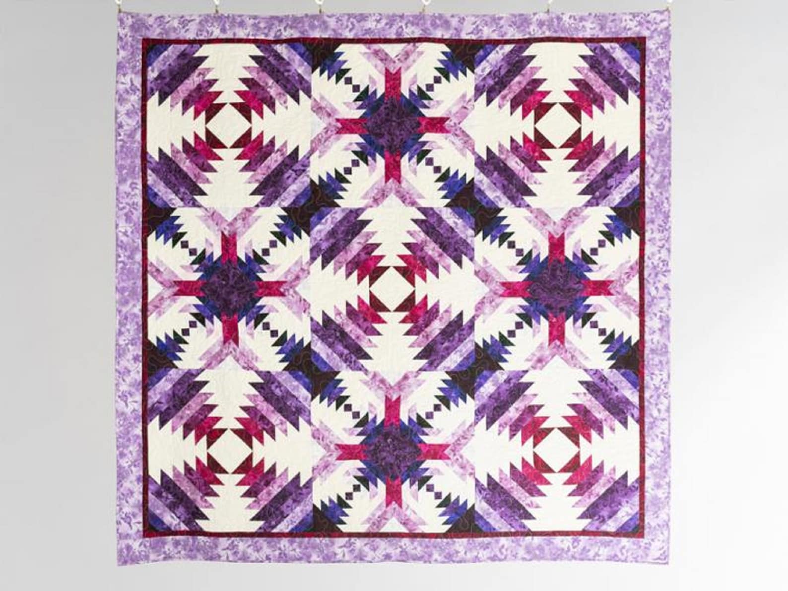 Punch Bowl Botanical Plum Quilt Kit by Christine Stainbrook Plum 94x94 ...