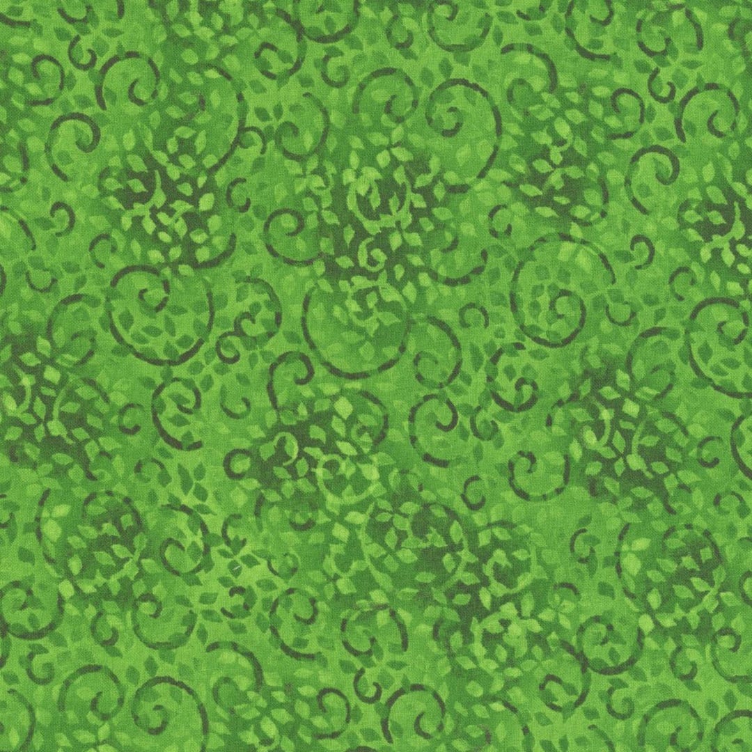 Essentials Leafy Scroll by Wilmington Prints 26035-774 Bright Green ...