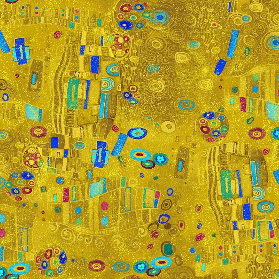 Gilded Plume Abstract Shapes by Chong-a Hwang for Timeless Treasures ...