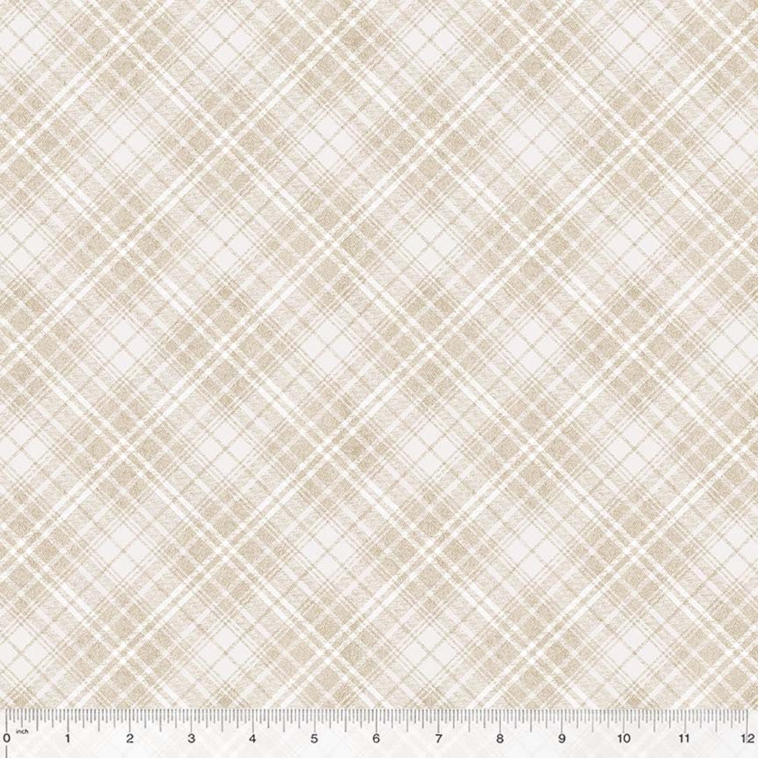 Rory by Whistler Studios for Windham Fabrics 53714-2 Raspy Plaid Oat ...