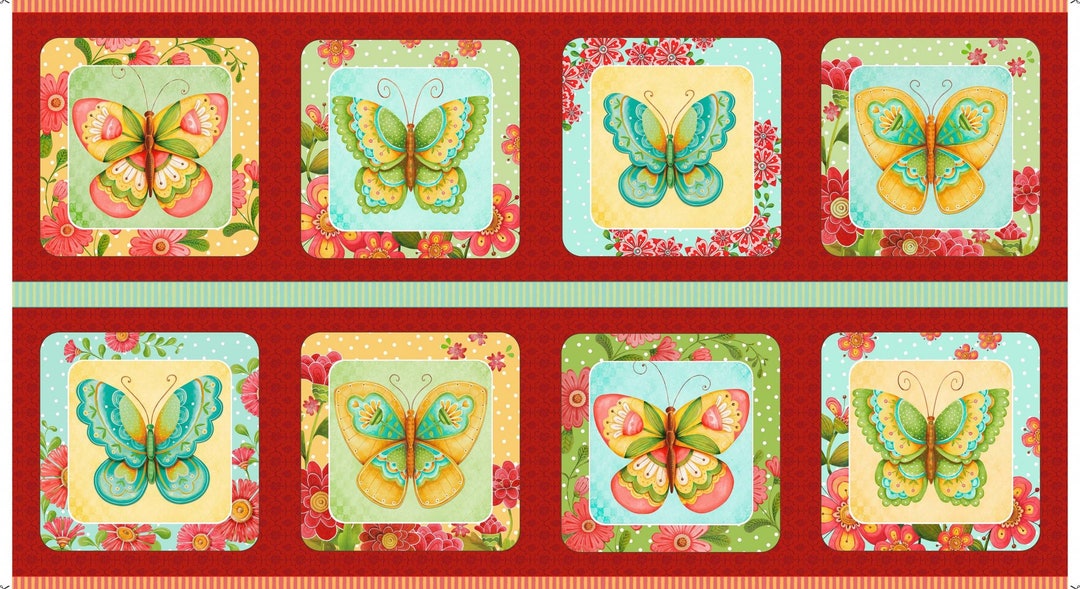 All A Flutter Panel by Karla Dornacher for Q.T. Fabrics 26358-red 23 ...