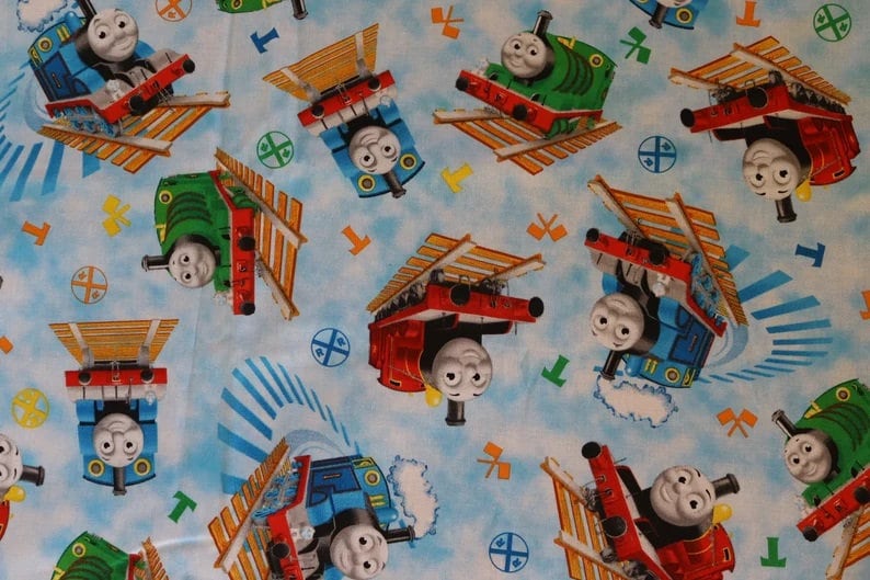 Thomas the Tank Engine by Cranston VIP One Yard Only - Etsy