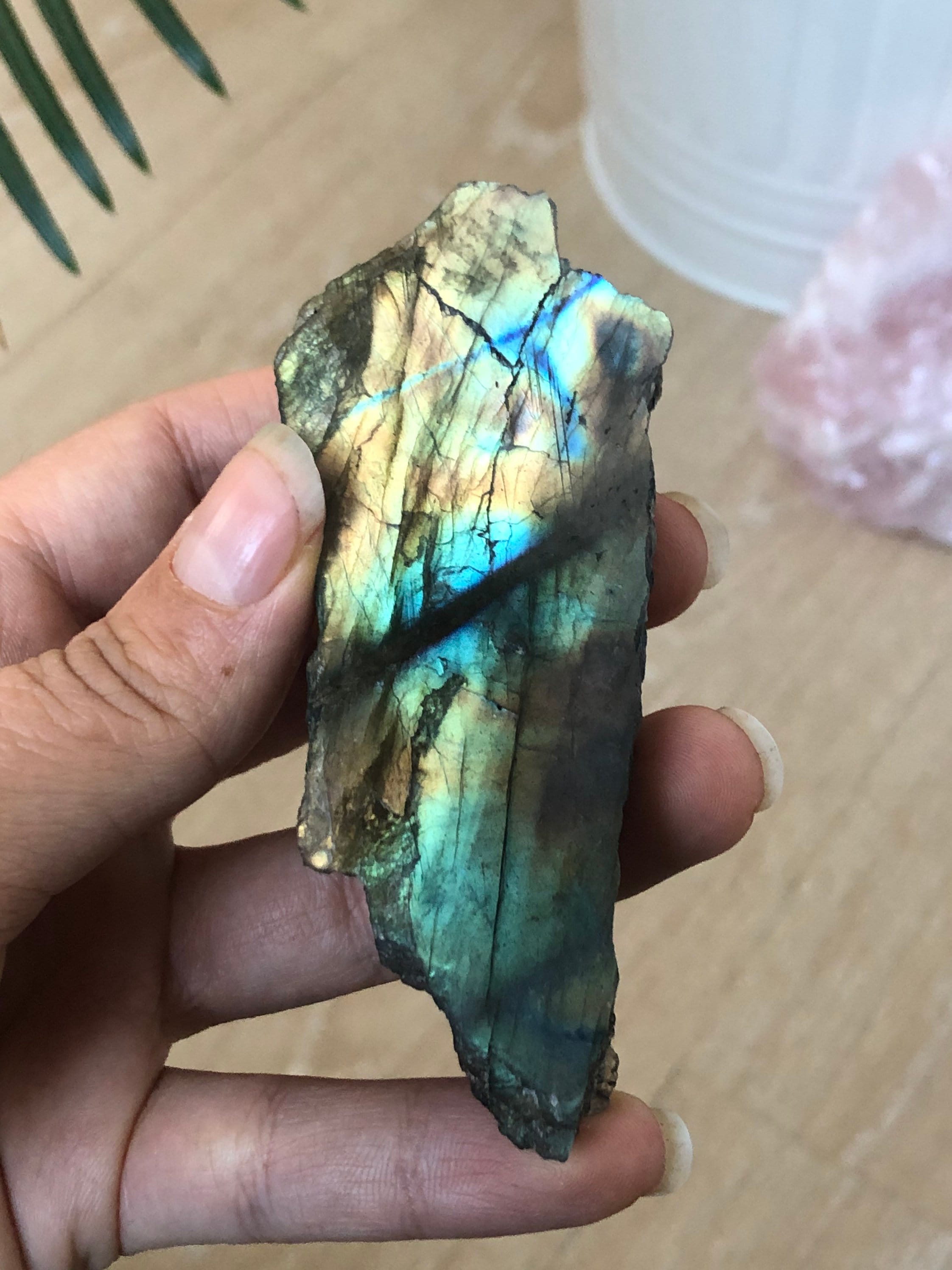 Semi Polished Raw Labradorite LABR3/ 78 Grams. With Little - Etsy
