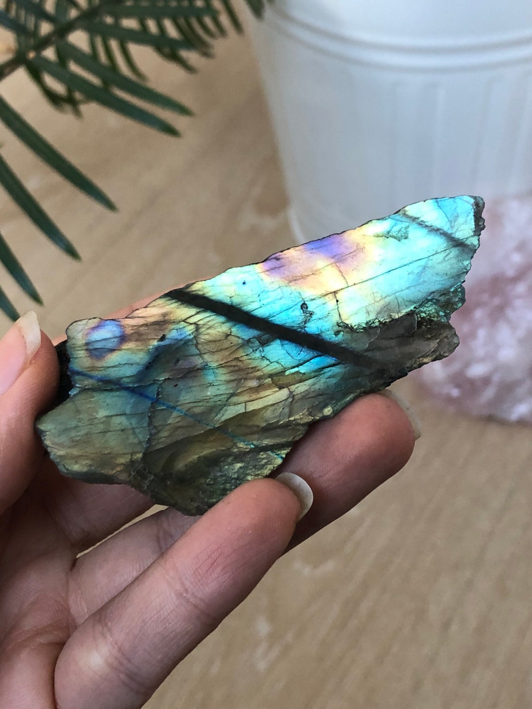 Semi Polished Raw Labradorite - LABR3/ 78 Grams. With Little Flash of ...