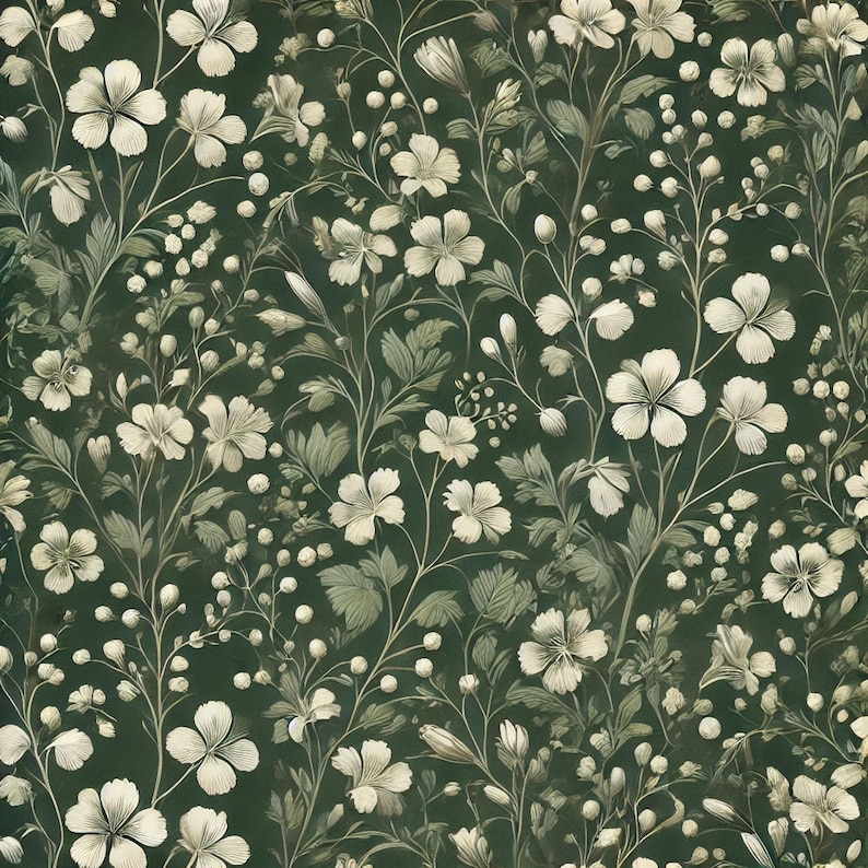 Boho Floral Seamless Patterns: Earth Tone Rustic Designs (digital ...