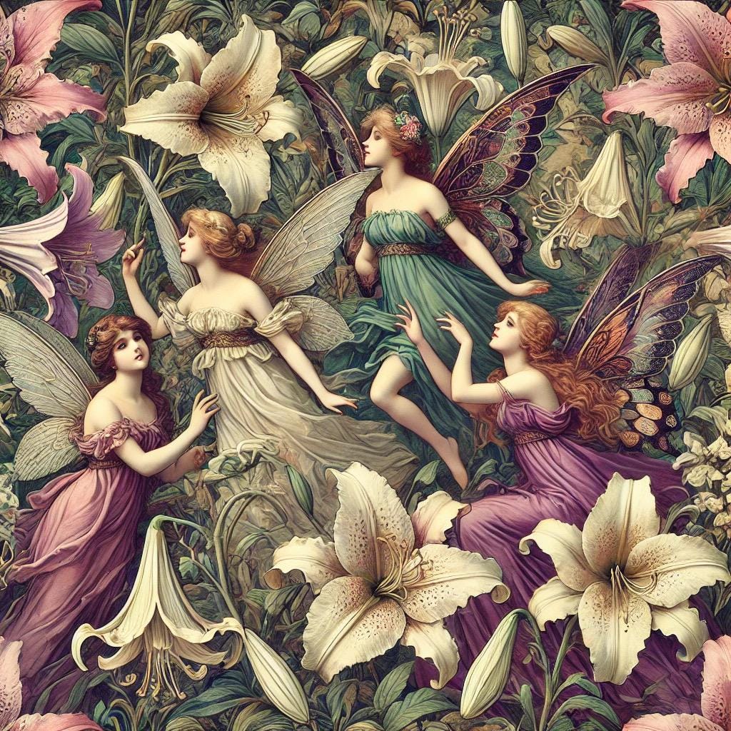 Fairies Seamless Pattern Pack: Enchanted Forest Designs (digital ...
