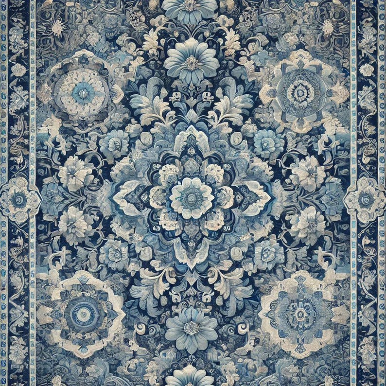 Seamless Persian Rug Patterns: Floral Fabric & Wallpaper Designs ...