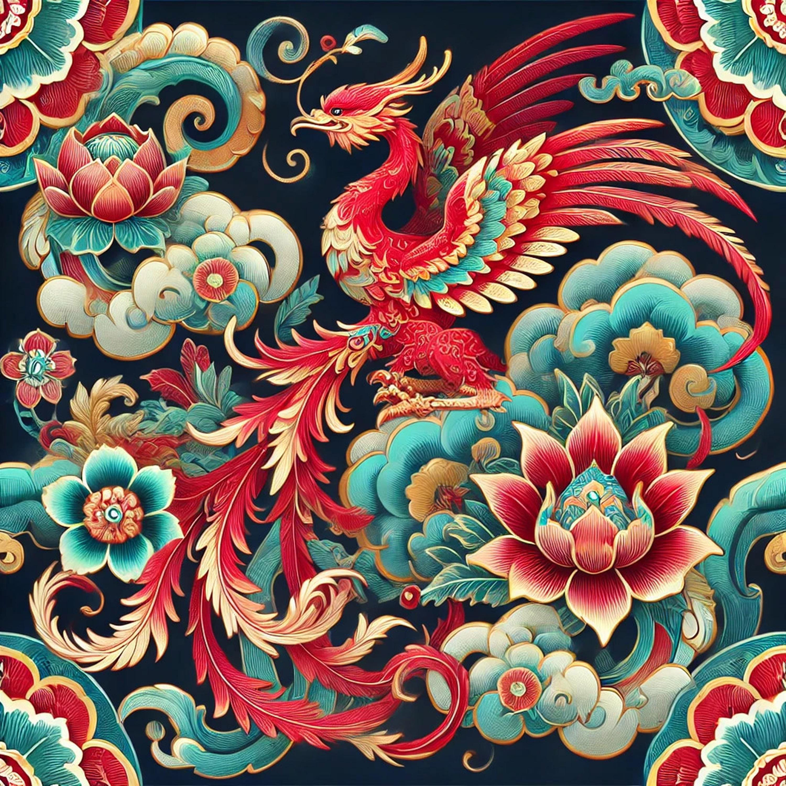 24 Qing Dynasty Seamless Patterns – Chinese Art - Floral, Cloisonné ...