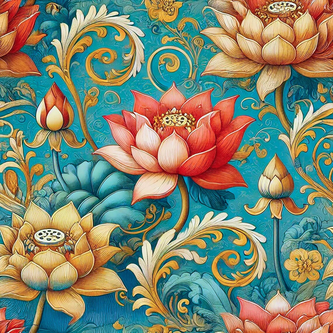 Indian Summer Pattern Pack: Vibrant Paisley & Mandala Designs (digital ...