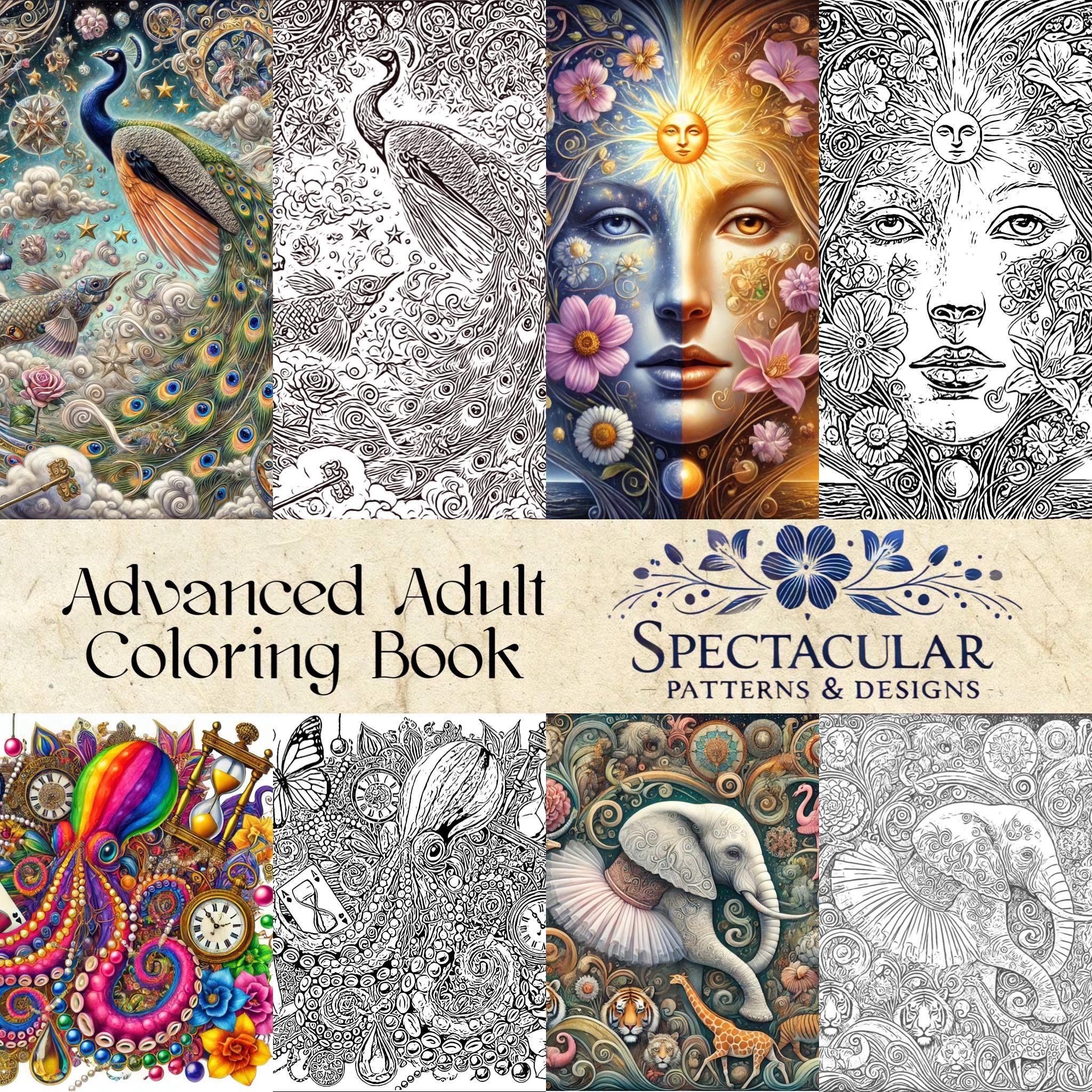 Surrealism Adult Coloring Pages: Intricate Designs With Color Examples ...