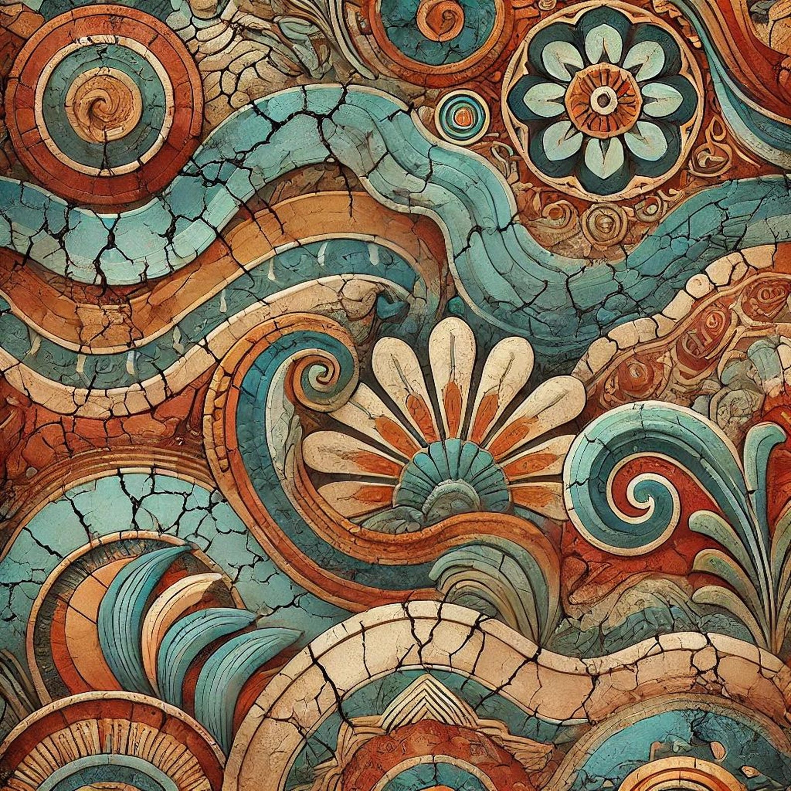 Southwestern Textures 12 Pack Art Seamless Patterns in Rich Rust ...