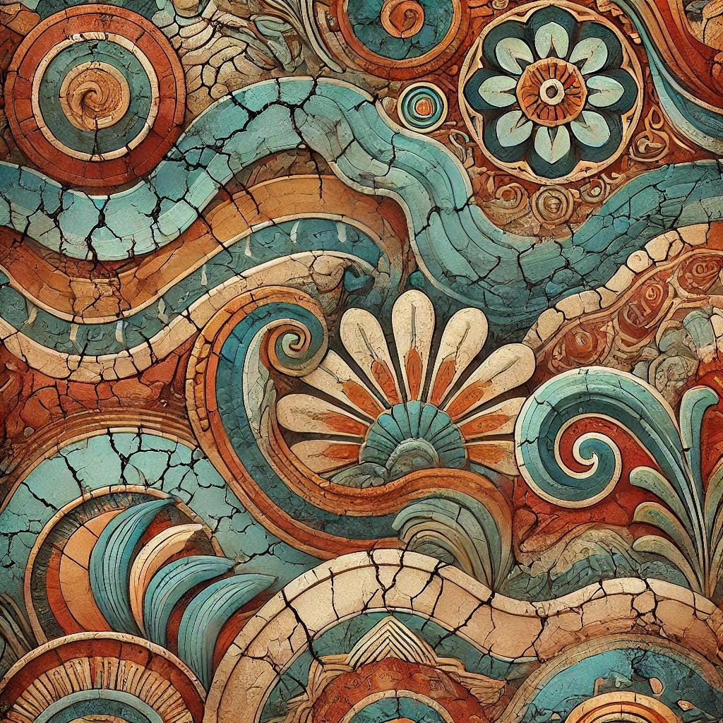 Southwestern Rust & Turquoise Textures: 12 Seamless Art Patterns ...