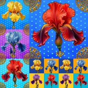 31 Fine Art Floral Seamless Patterns Collection, Elegant Botanical ...