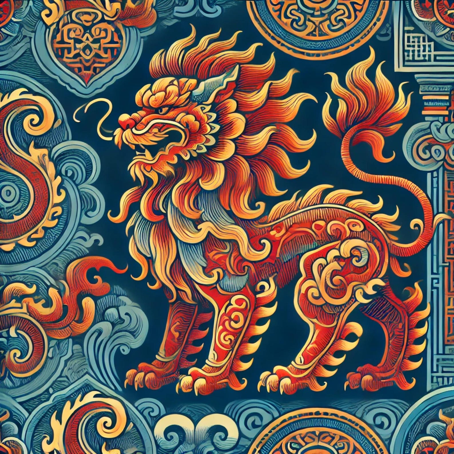 Ming Dynasty Chinese Seamless Patterns: Oriental Art, 300 DPI (digital ...