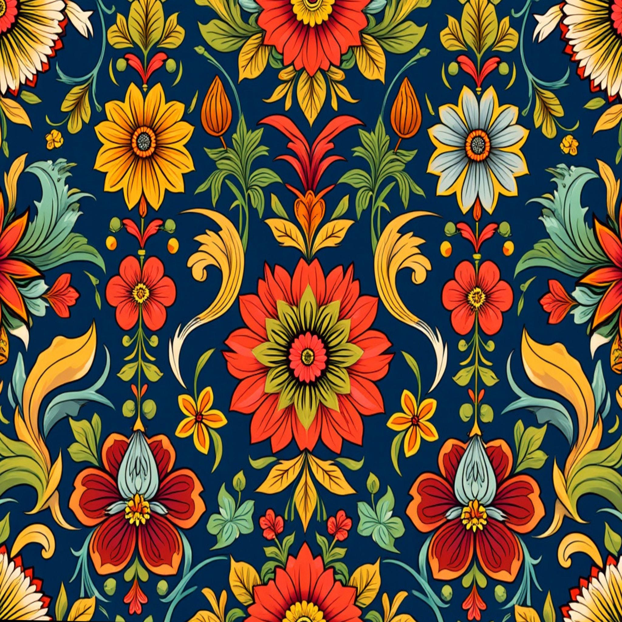Slavic Folk Art Seamless Pattern Pack: 35 Traditional Designs (digital ...