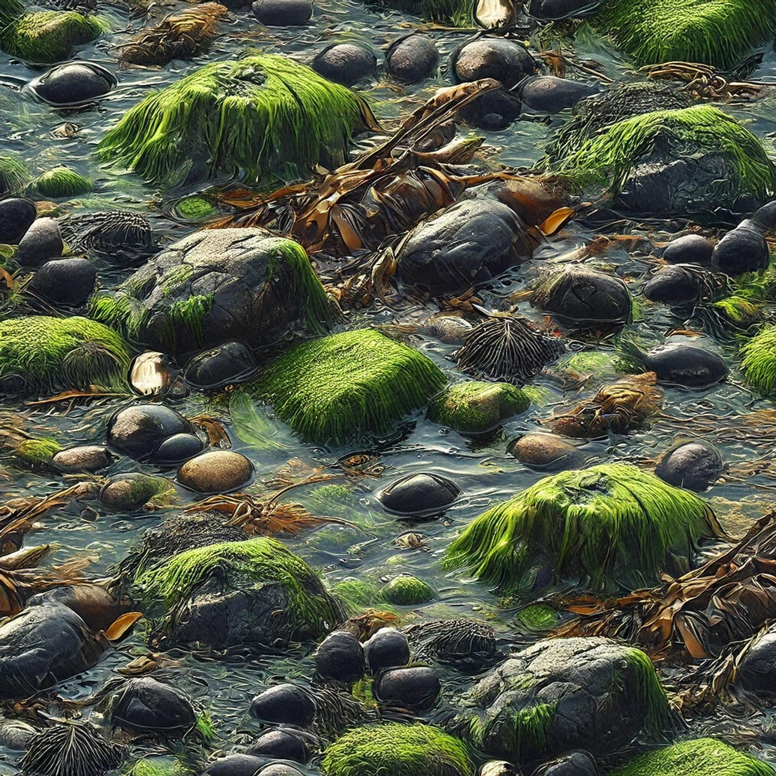 West Coast Textures 14 Seamless Patterns – Ocean Waves, Redwood Bark ...