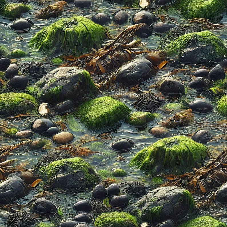 West Coast Textures 14 Seamless Patterns – Ocean Waves, Redwood Bark ...